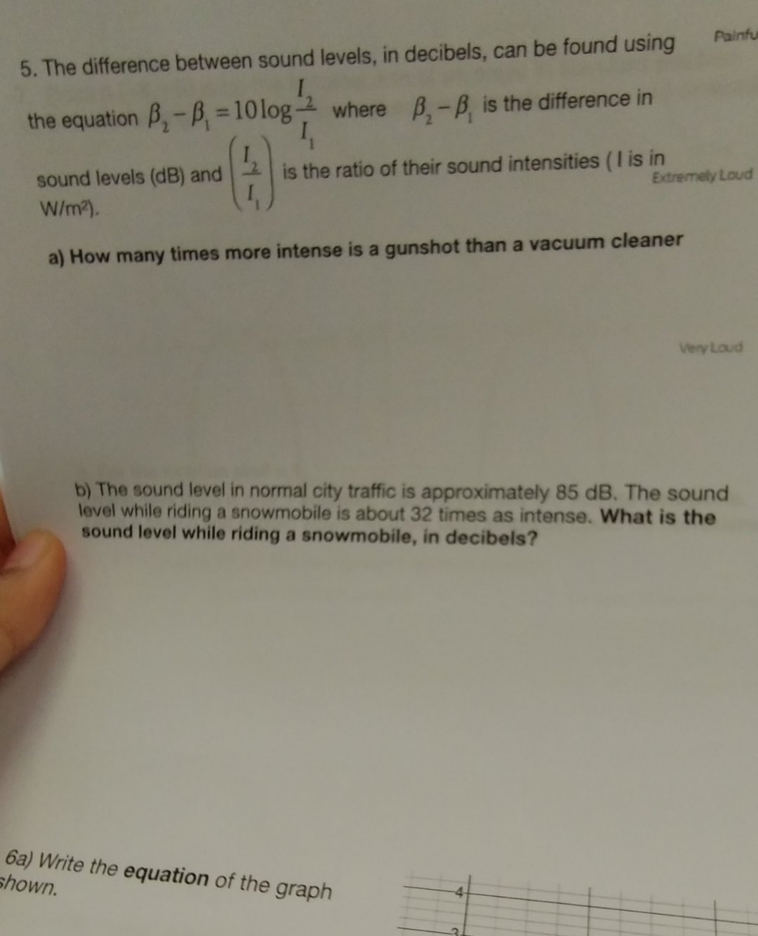 Solved The difference between sound levels, in decibels, can | Chegg.com