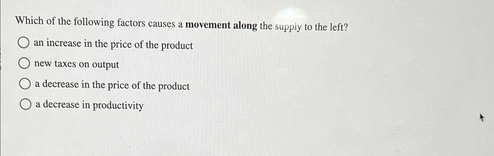 Solved Which of the following factors causes a movement | Chegg.com