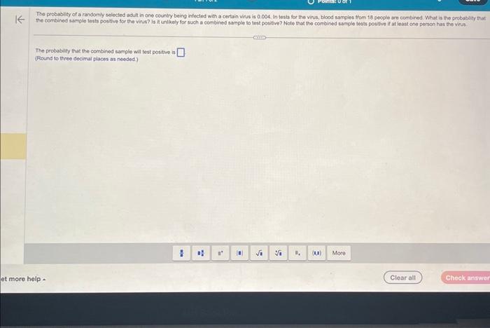 Solved The probobility that the combined sample wit test | Chegg.com