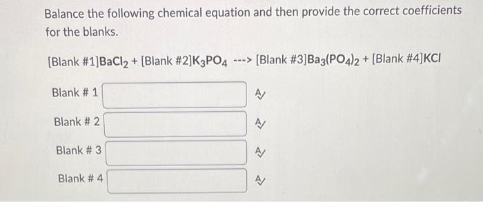 Solved Balance the following chemical equation and then | Chegg.com