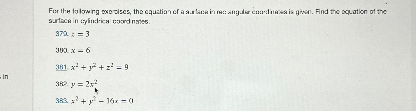 Solved For the following exercises, the equation of a | Chegg.com