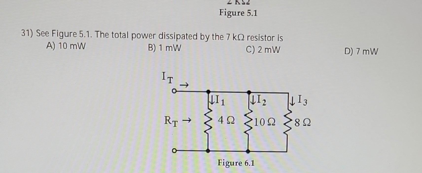 31) See Figure 5.1. The total power dissipated by the | Chegg.com