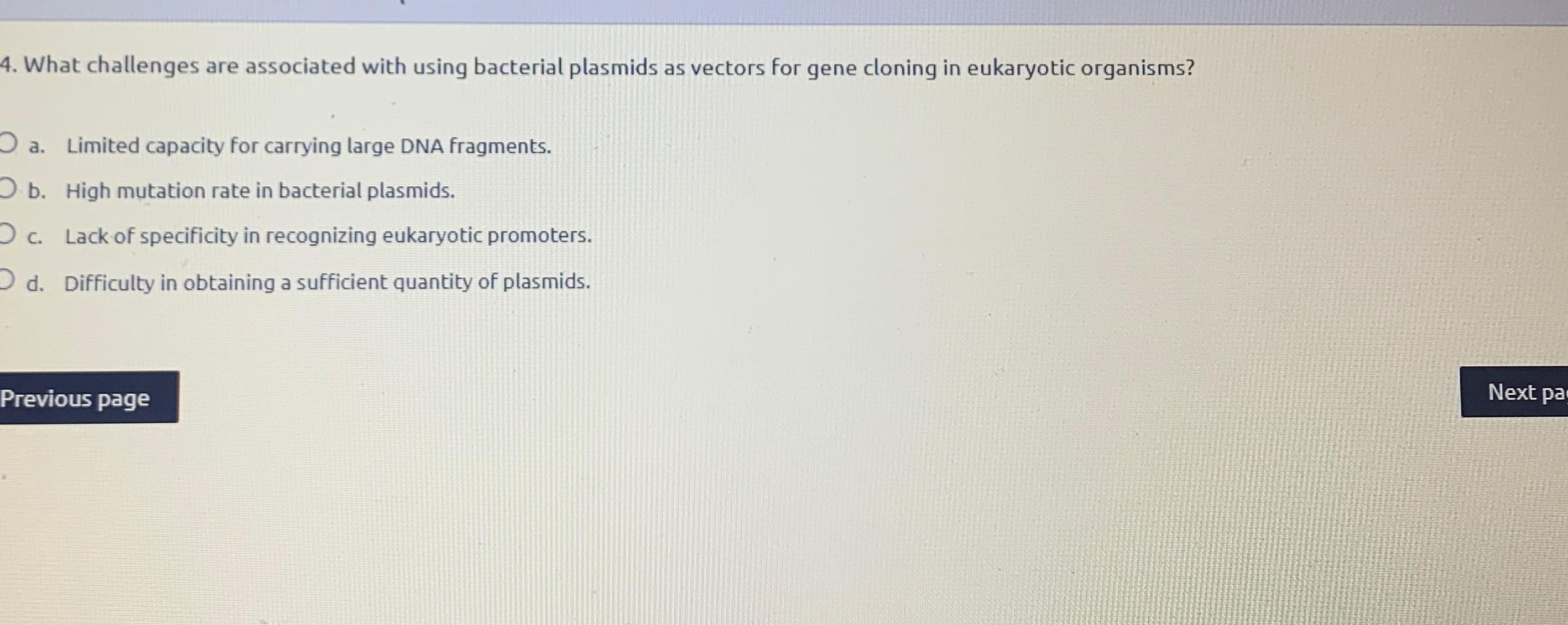 Solved What challenges are associated with using bacterial | Chegg.com