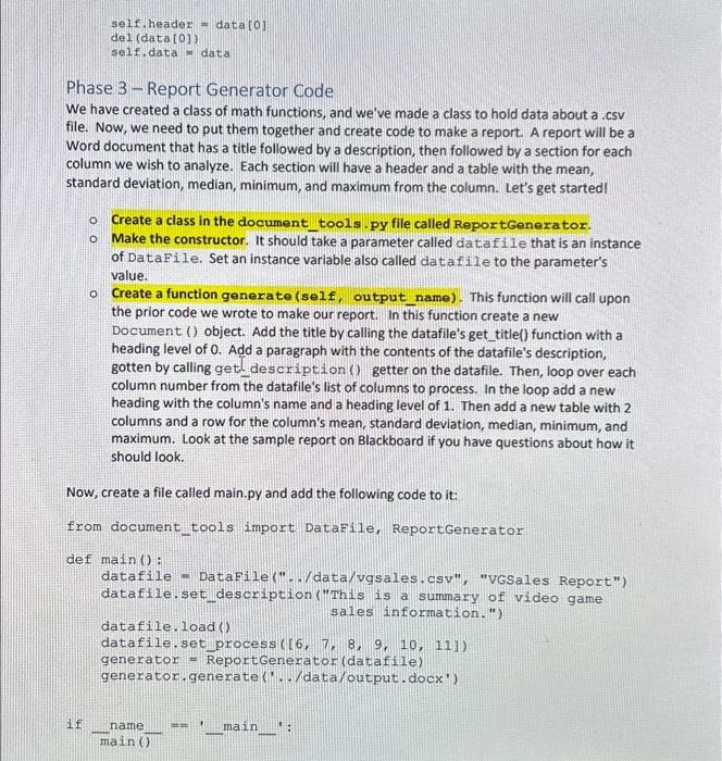 Solved Project 3 Analyzing data and producing reports One | Chegg.com