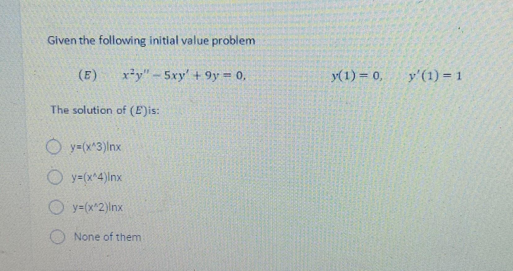Solved The solution of the following non-exact differential | Chegg.com