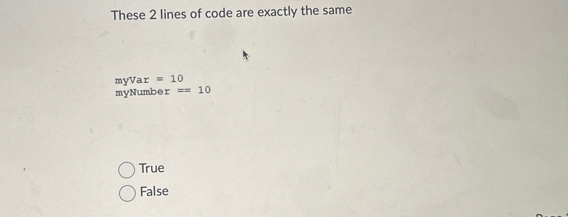 Solved These 2 ﻿lines of code are exactly the same ﻿myvar | Chegg.com