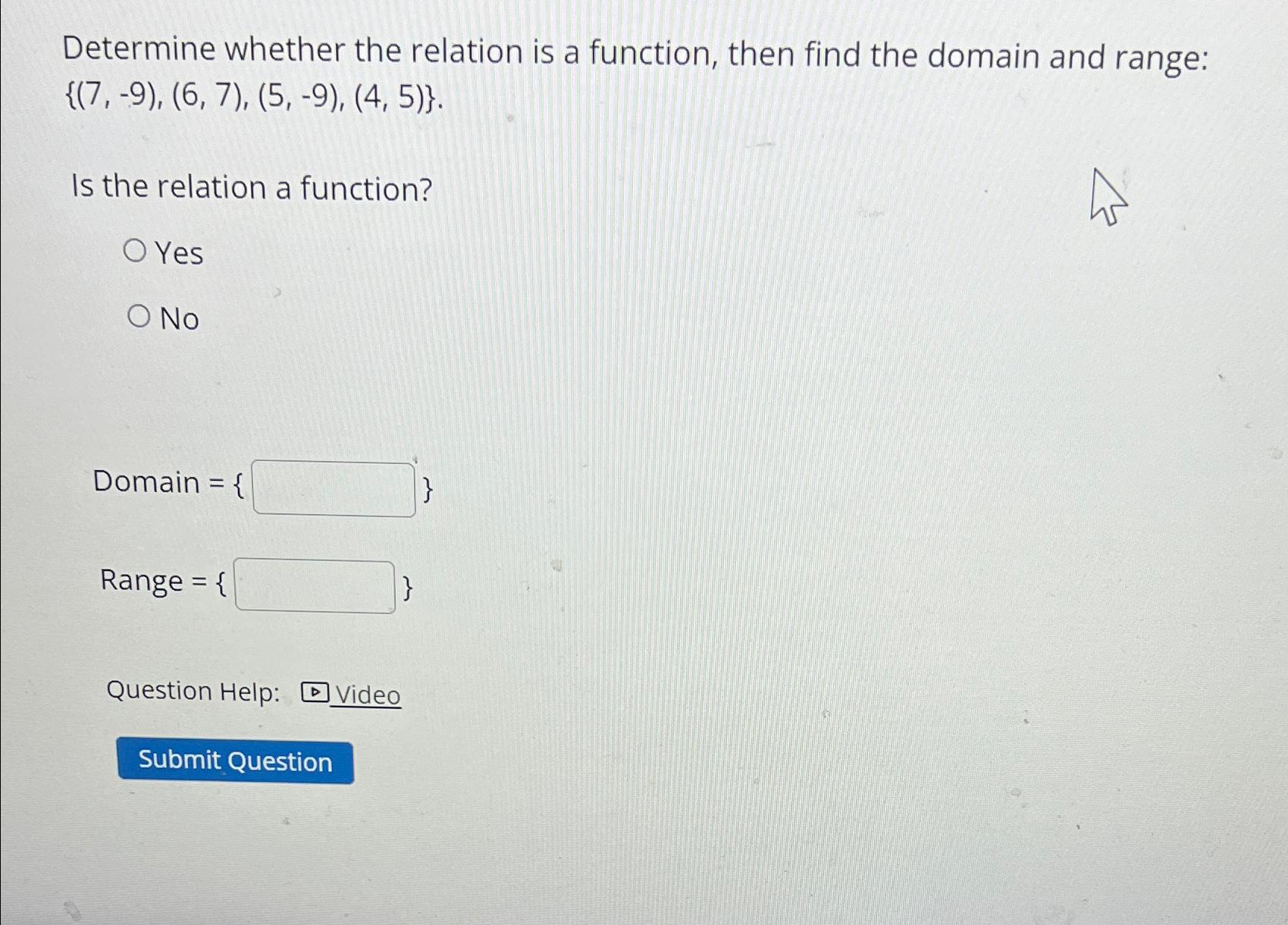 Solved Determine whether the relation is a function, then | Chegg.com