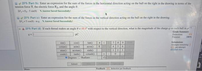 Solved 25\% Part (b). Enter an expression for the sum of the | Chegg.com