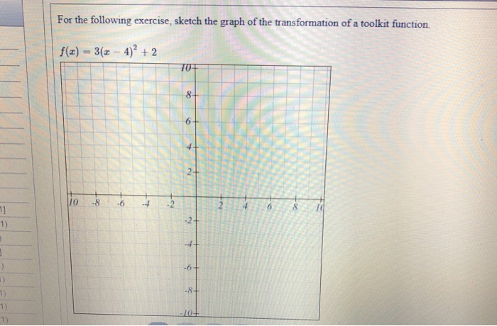 Solved For the following exercise, use the graph of the | Chegg.com
