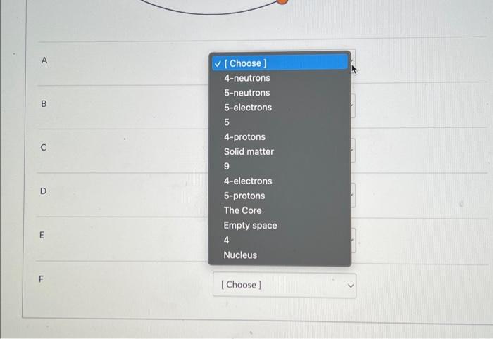 Solved Match the answer to the appropriate letter in the | Chegg.com