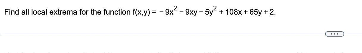Solved Find all local extrema for the function | Chegg.com