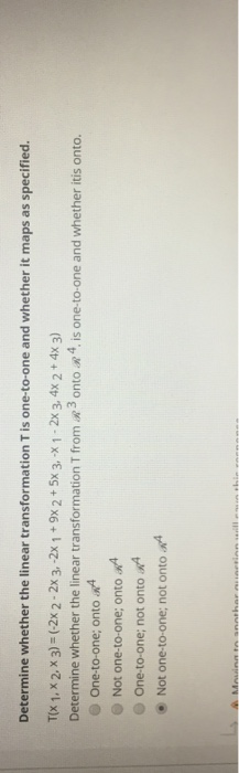 Solved Determine Whether The Linear Transformation Tis