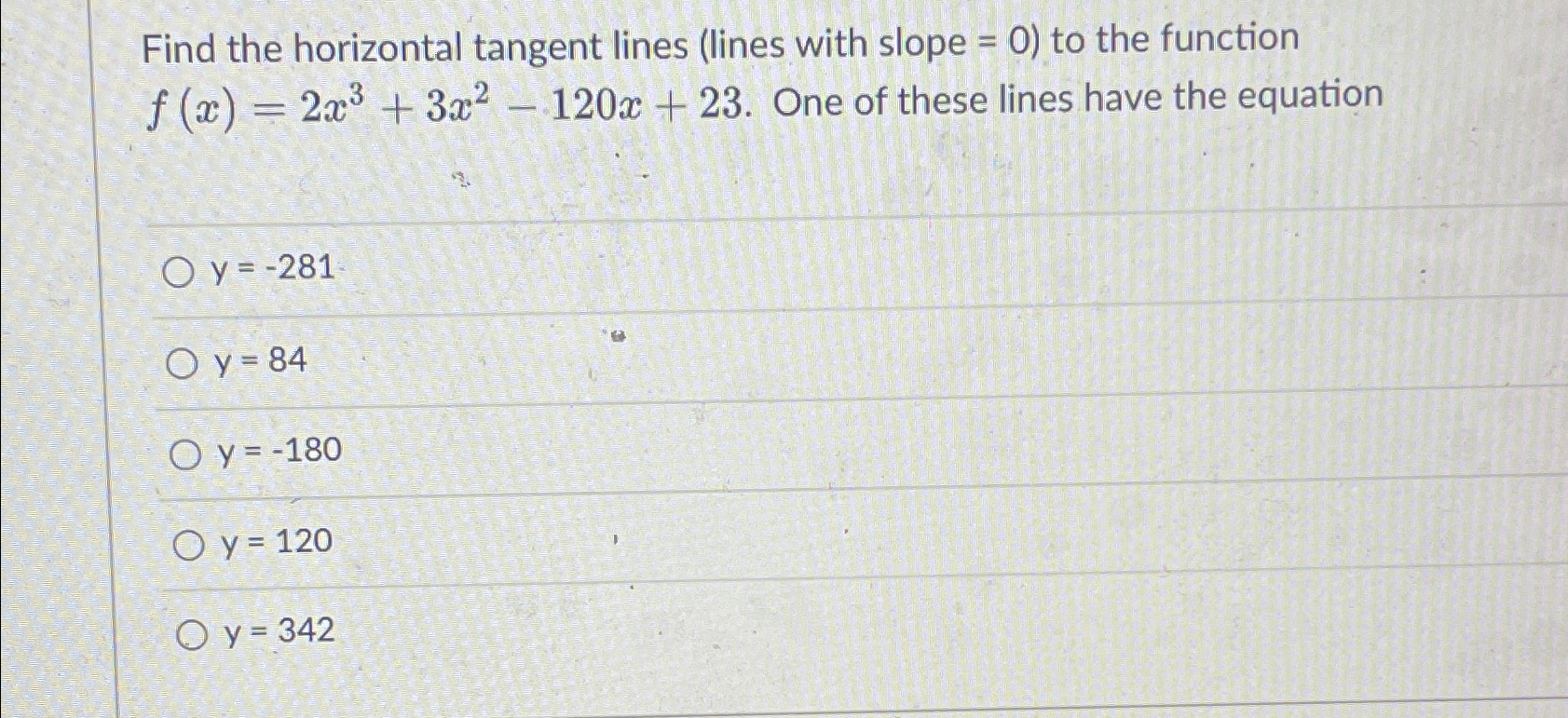 Solved Find the horizontal tangent lines (lines with slope | Chegg.com