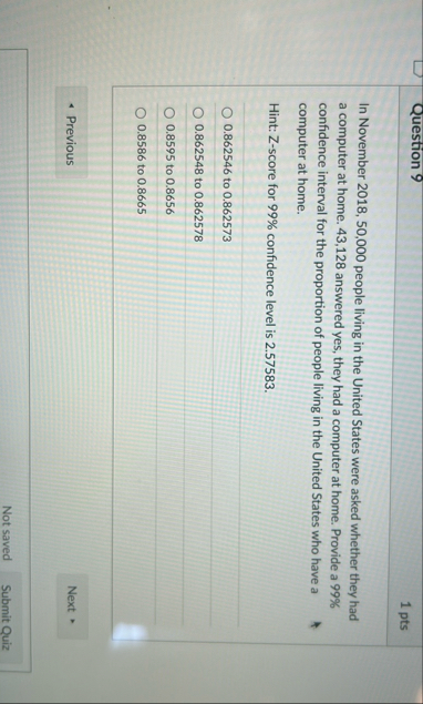 Solved Question 91 ﻿ptsIn November 2018, 50,000 ﻿people | Chegg.com