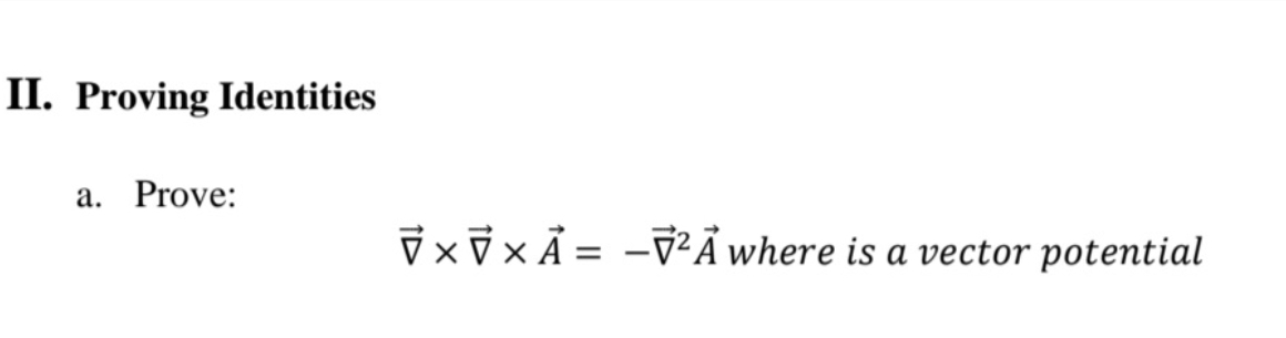 Solved II. ﻿Proving Identitiesa. ﻿Prove: | Chegg.com