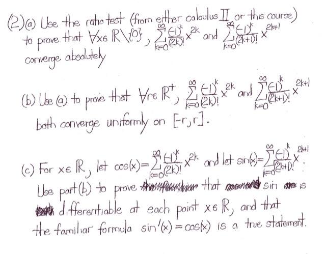 Solved 2641 (2)@) Use the ratio test (from either calculus | Chegg.com