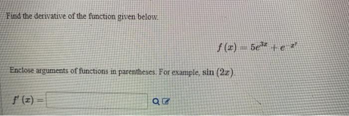 Solved Find the derivative of the function R= (q° + 1)" dR | Chegg.com