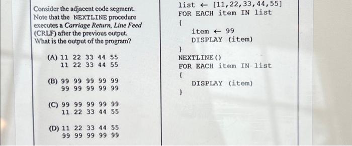 Solved \begin{tabular}{l|l} Consider the adjacent code | Chegg.com