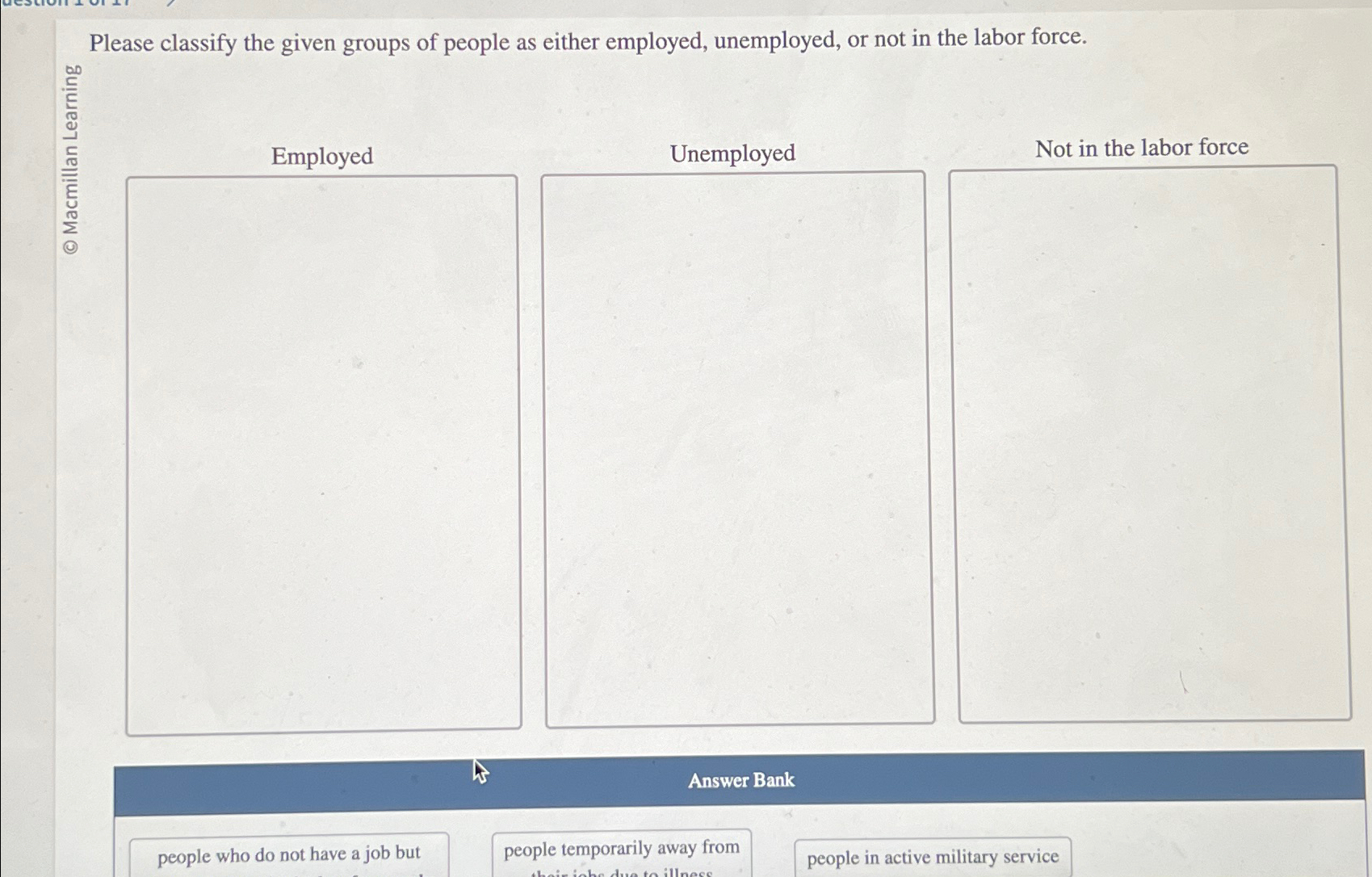 Solved Please classify the given groups of people as either | Chegg.com