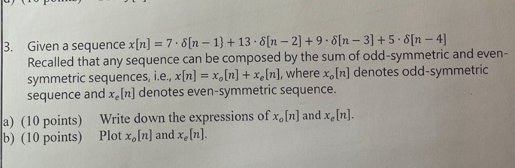 Solved Given a sequence {n-1] ﻿Recalled that any sequence | Chegg.com