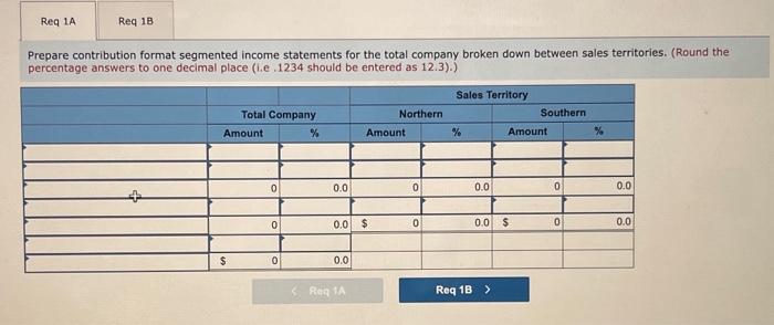 Solved Prepare contribution format segmented income | Chegg.com