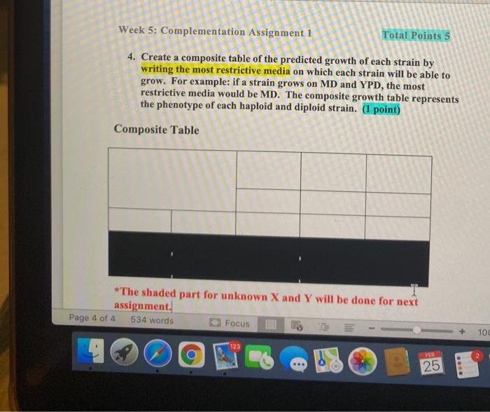 Week 5: Complementation Assignment 1 Total Points 5 | Chegg.com