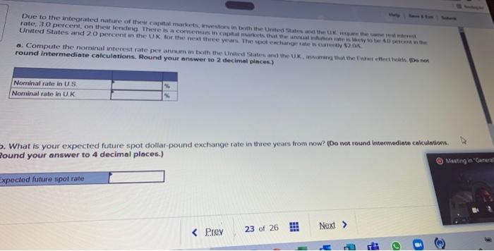 Solved Due to the integrated nature of the capital | Chegg.com