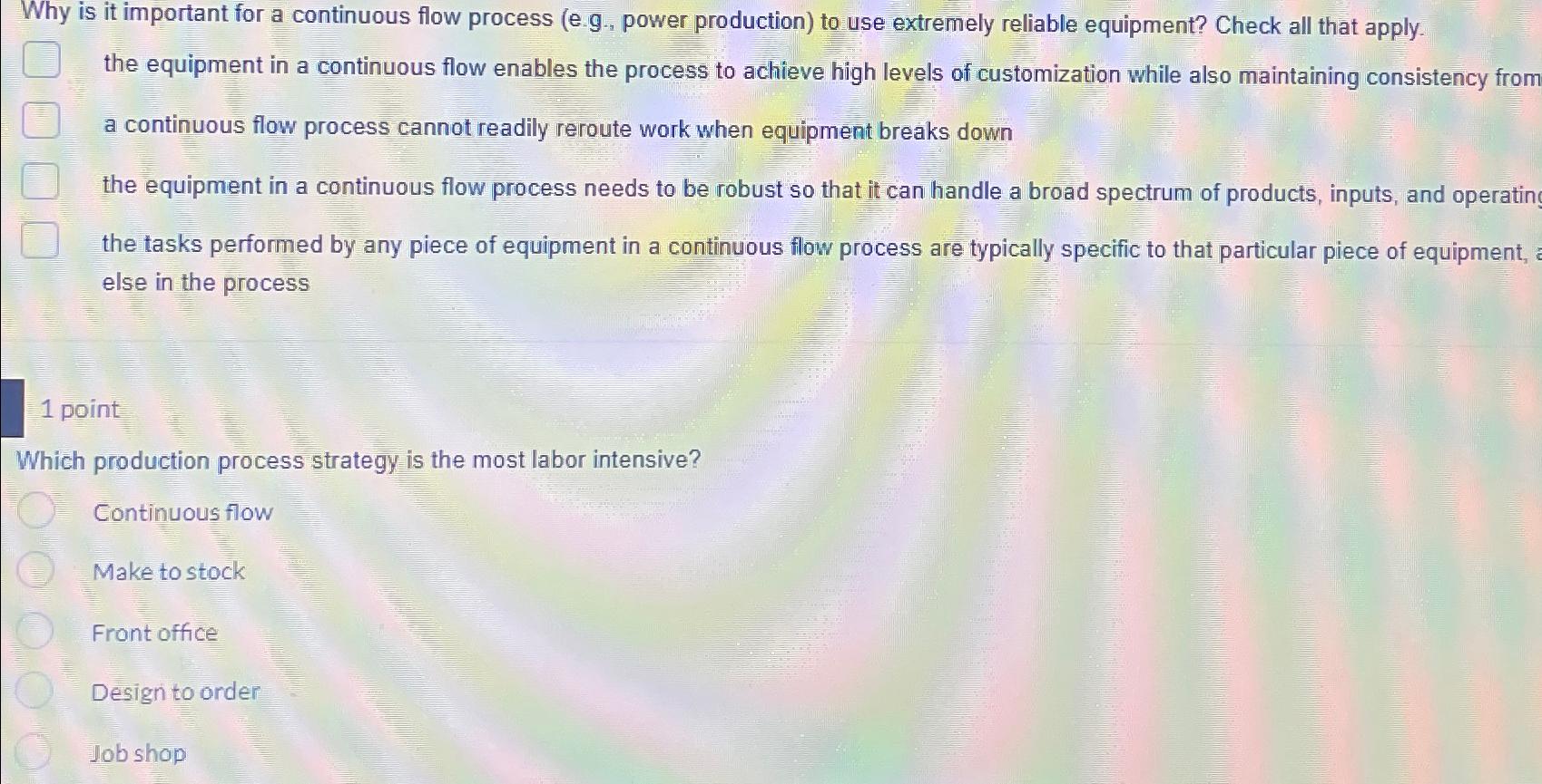 Solved Why is it important for a continuous flow process | Chegg.com