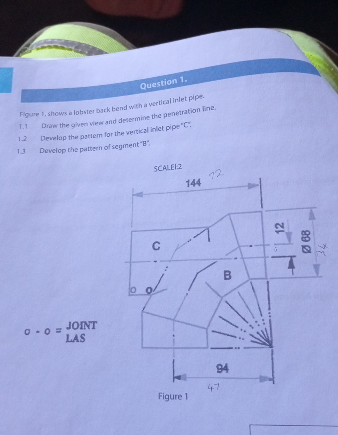 Solved by an EXPERT Question 1.Figure 1, ﻿shows a lobster back bend ...