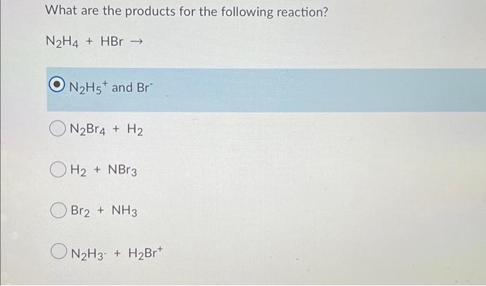 Solved What are the products for the following reaction? | Chegg.com