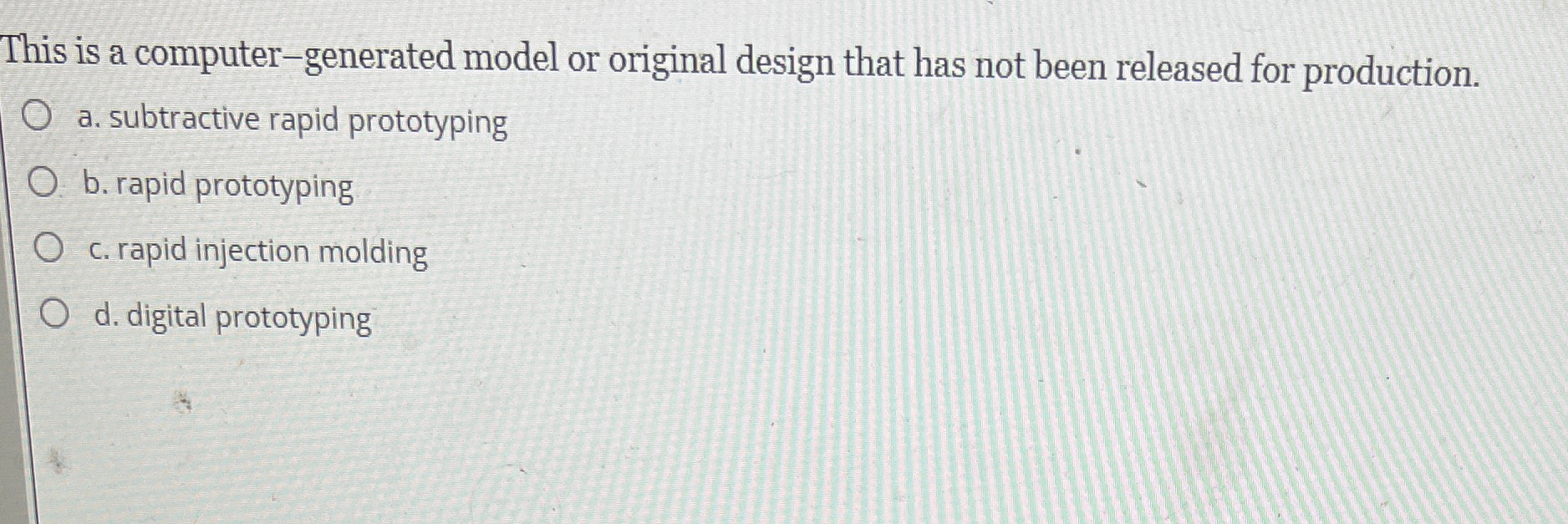 Solved This is a computer-generated model or original design | Chegg.com