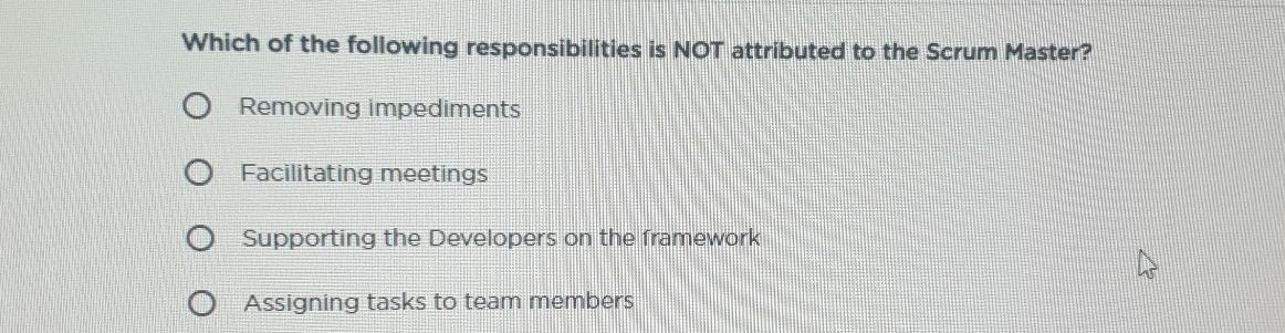 Solved Which of the following responsibilities is NOT | Chegg.com