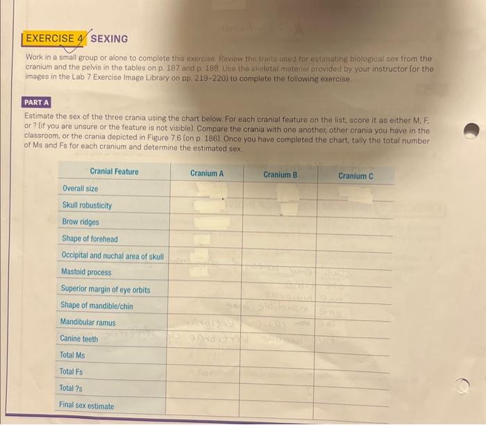 Work in a small group or alone to complete this | Chegg.com