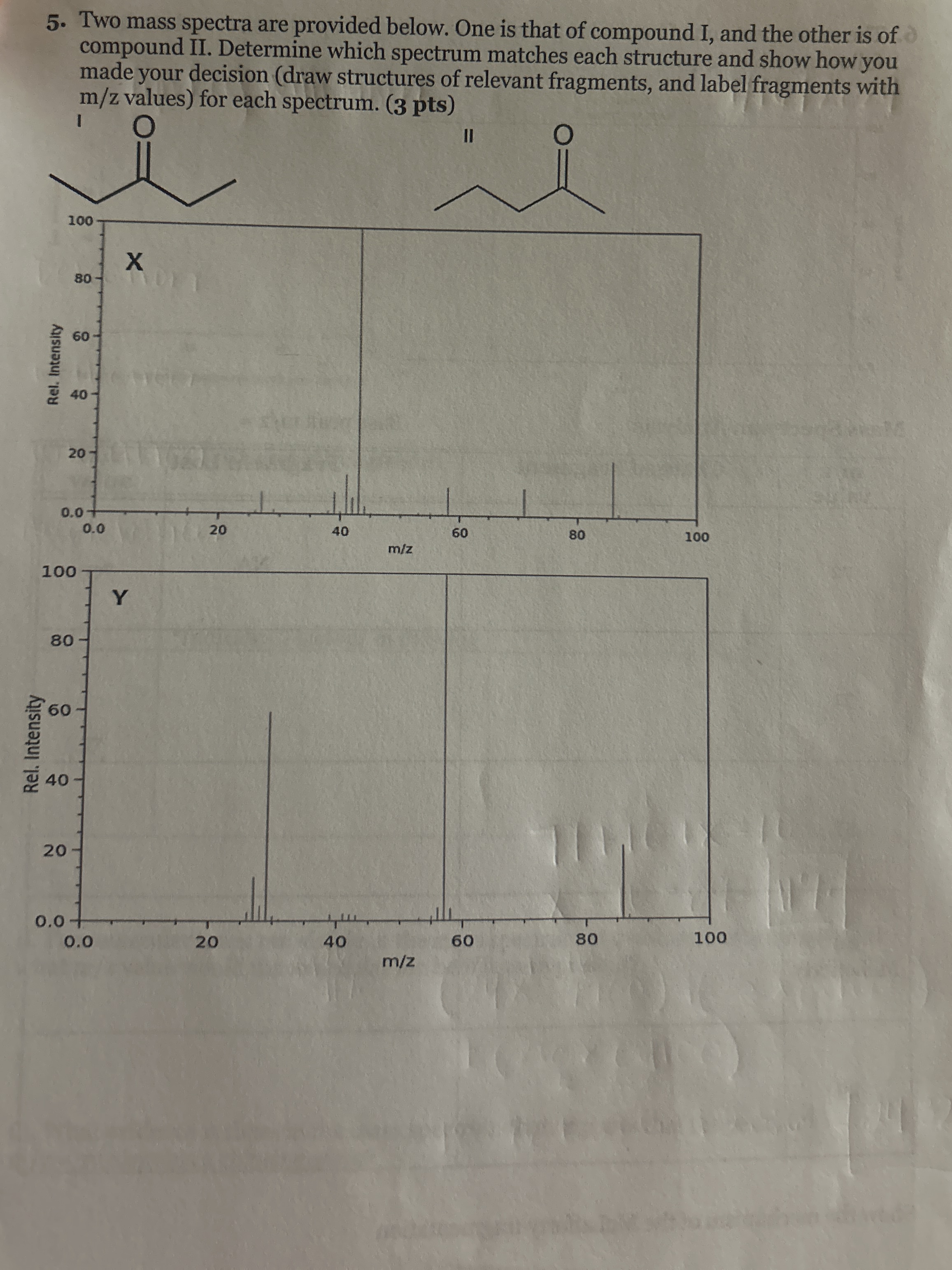 Solved Two mass spectra are provided below. One is that of | Chegg.com
