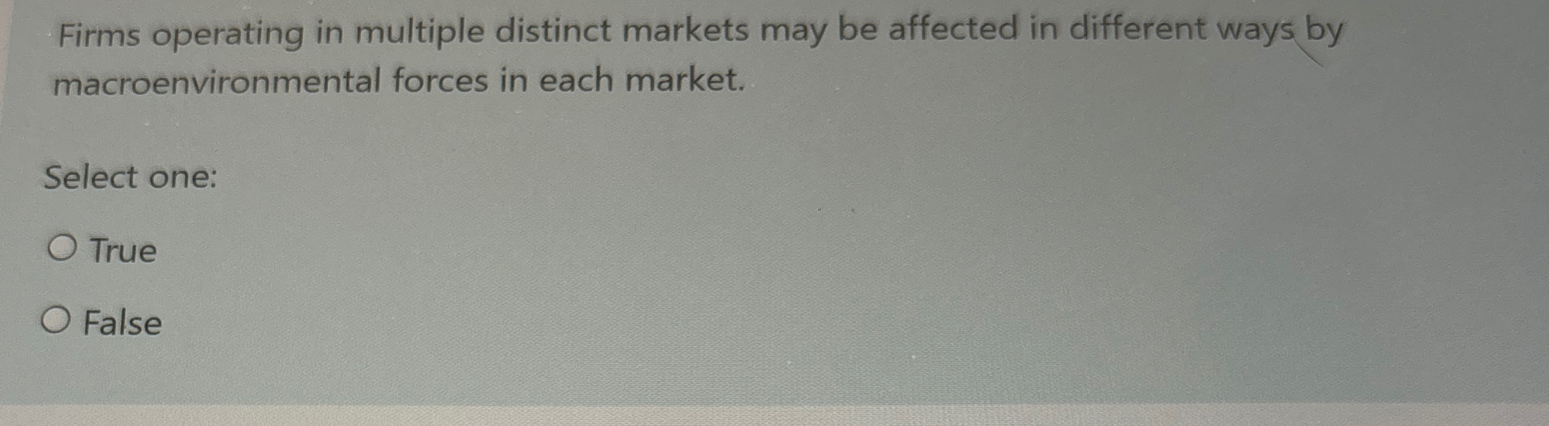 Solved Firms operating in multiple distinct markets may be | Chegg.com