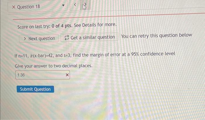 Solved For a confidence level of 90% with a sample size of | Chegg.com