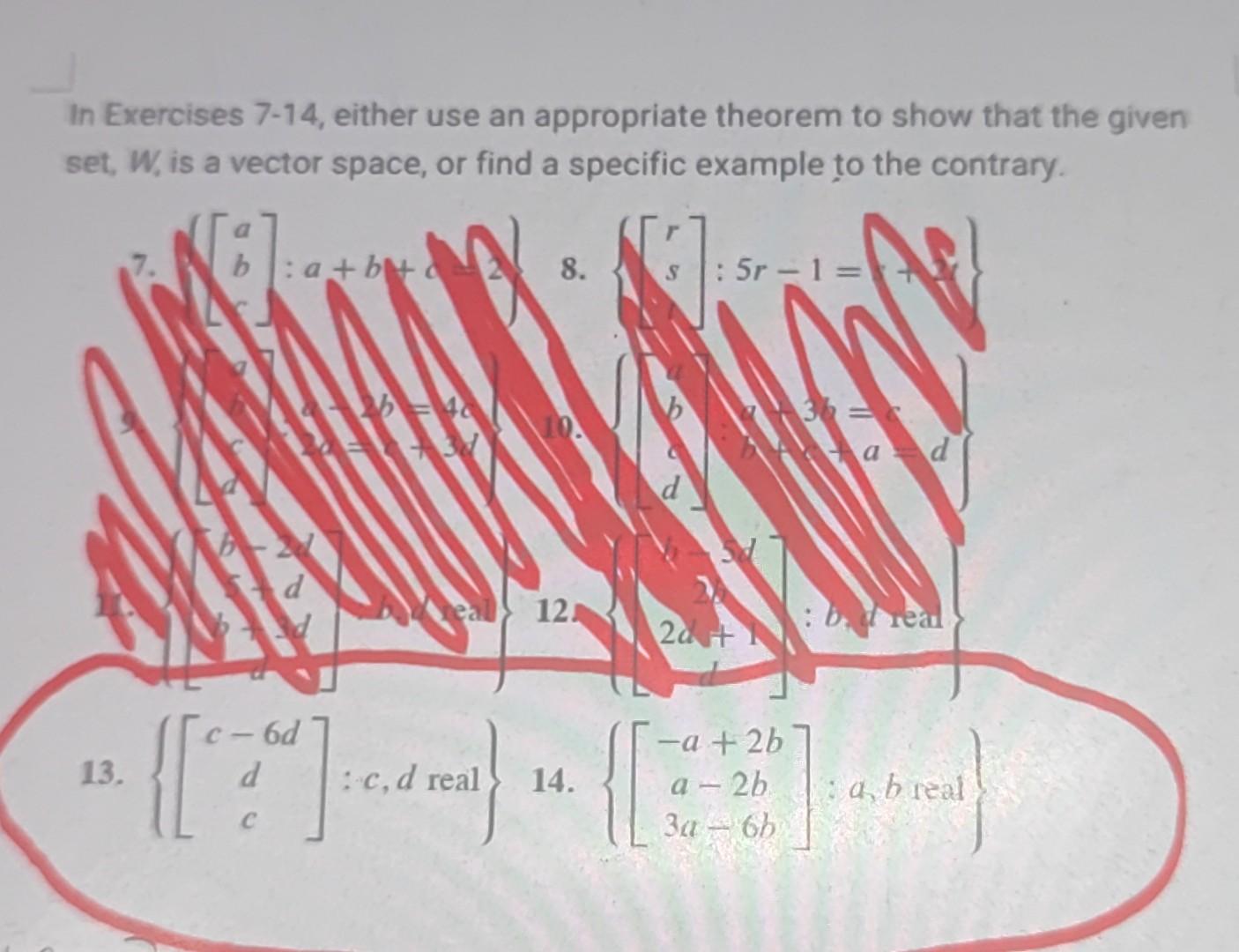 Solved In Exercises 7-14, either use an appropriate theorem | Chegg.com