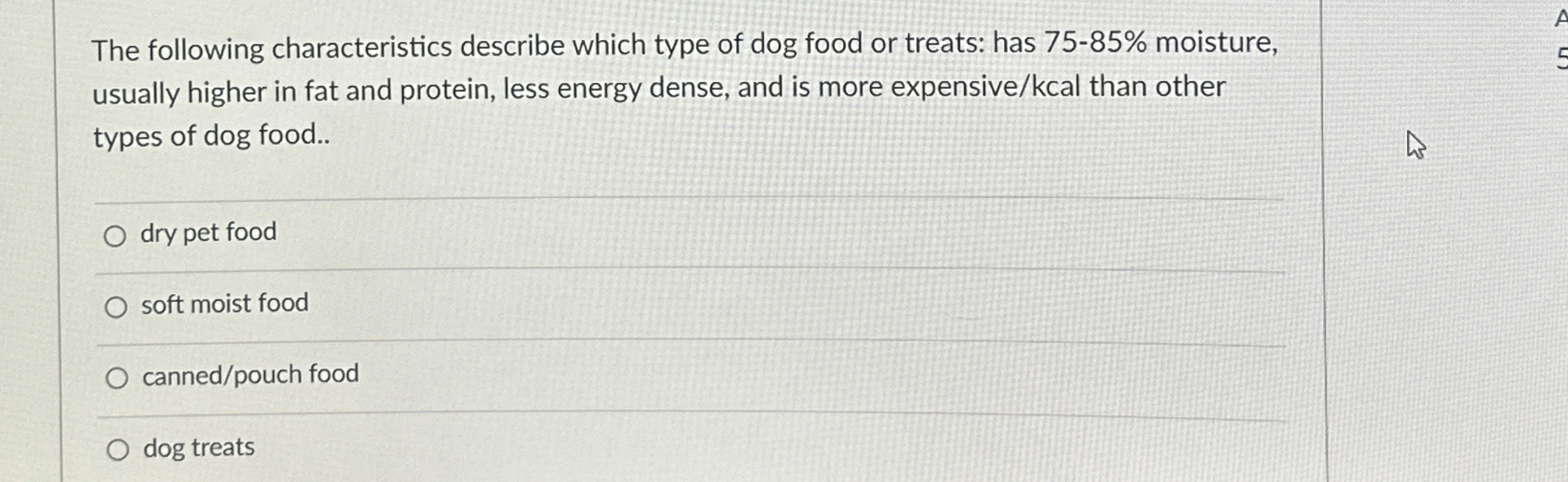 Solved The following characteristics describe which type of | Chegg.com