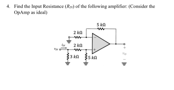 Solved 4. Find the Input Resistance (RIN) of the following | Chegg.com