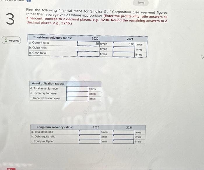 Solved \begin{tabular}{|lr} \multicolumn{2}{|c|}{ SMOLIRA | Chegg.com