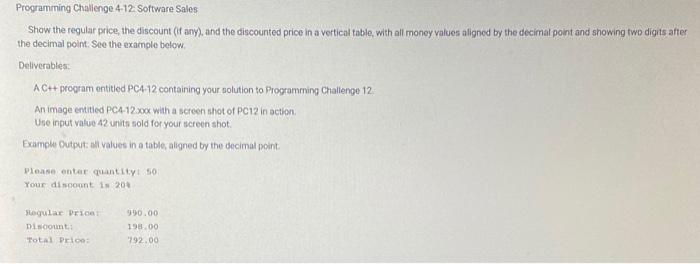 Solved programming challenge 4-12: Software salesvery | Chegg.com