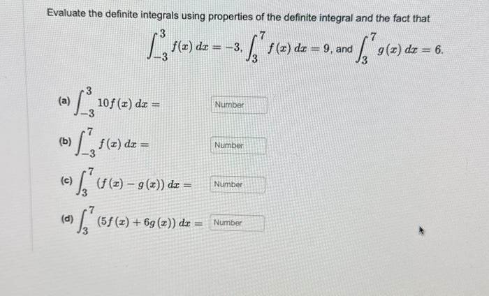 Solved Evaluate the definite integrals using properties of | Chegg.com