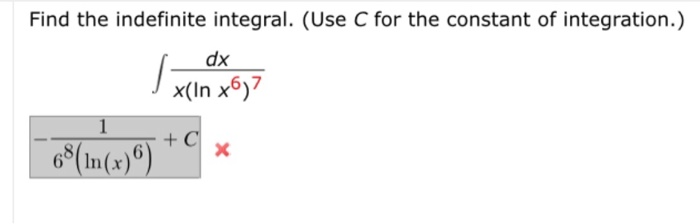 Solved Find the indefinite integral. (Use C for the constant | Chegg.com