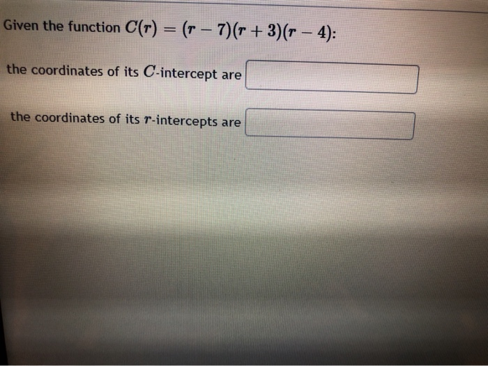Solved Given The Function C T 1 7 R 3 R 4 The