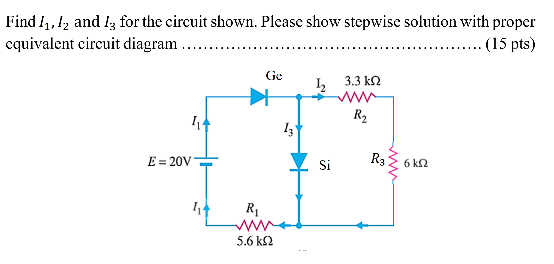 Solved Find I1,I2 ﻿and I3 ﻿for the circuit shown. Please | Chegg.com