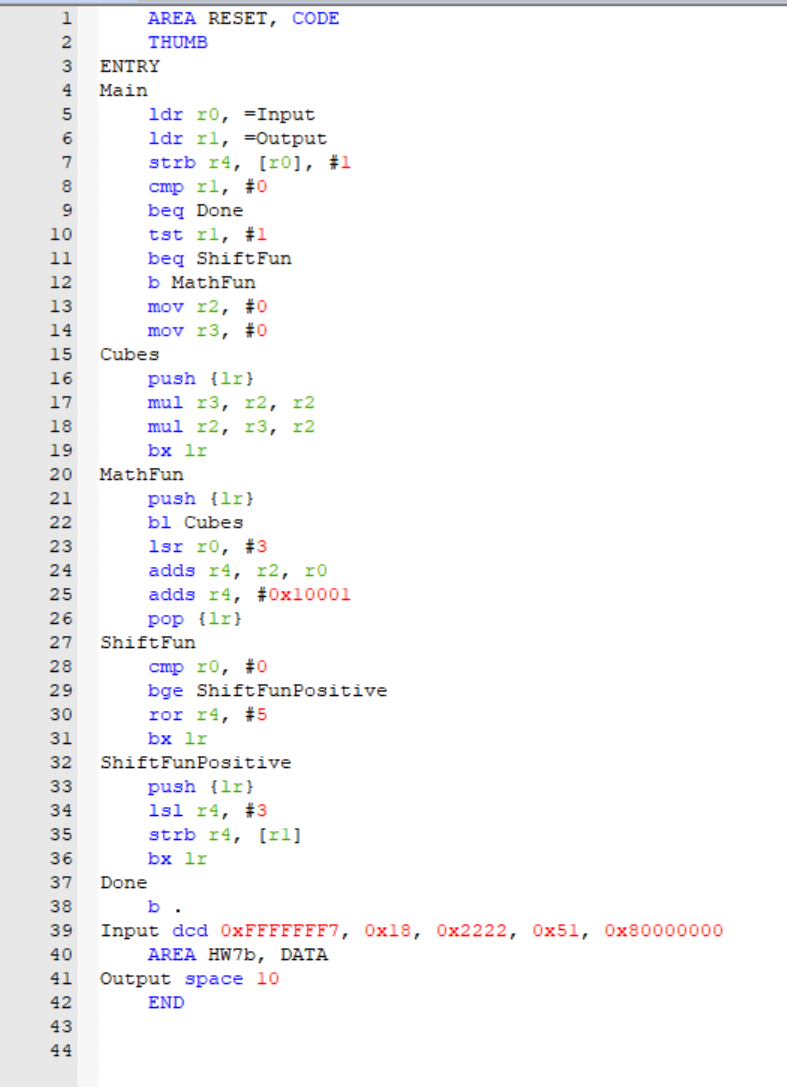 Solved Need help with coding assignment in uVision using ARM | Chegg.com