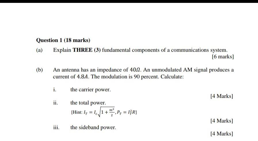 Solved (a) Explain THREE (3) fundamental components of a | Chegg.com