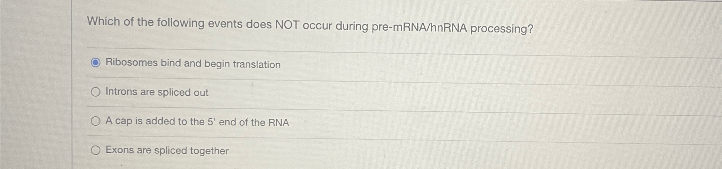 Solved Which of the following events does NOT occur during | Chegg.com