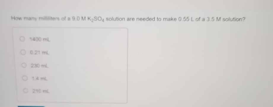 Solved How many milliliters of a 9.0MK2SO4 ﻿solution are | Chegg.com