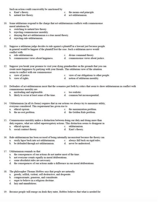 Solved a Such an action could conceivably be sanctioned by | Chegg.com